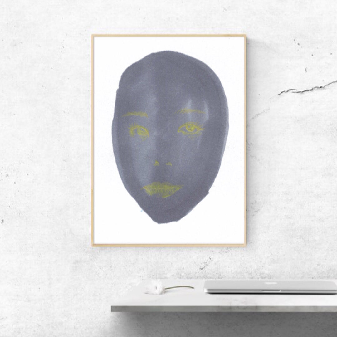 Face Drawing Print/digital Print/printable/wall Art/artistic - Etsy