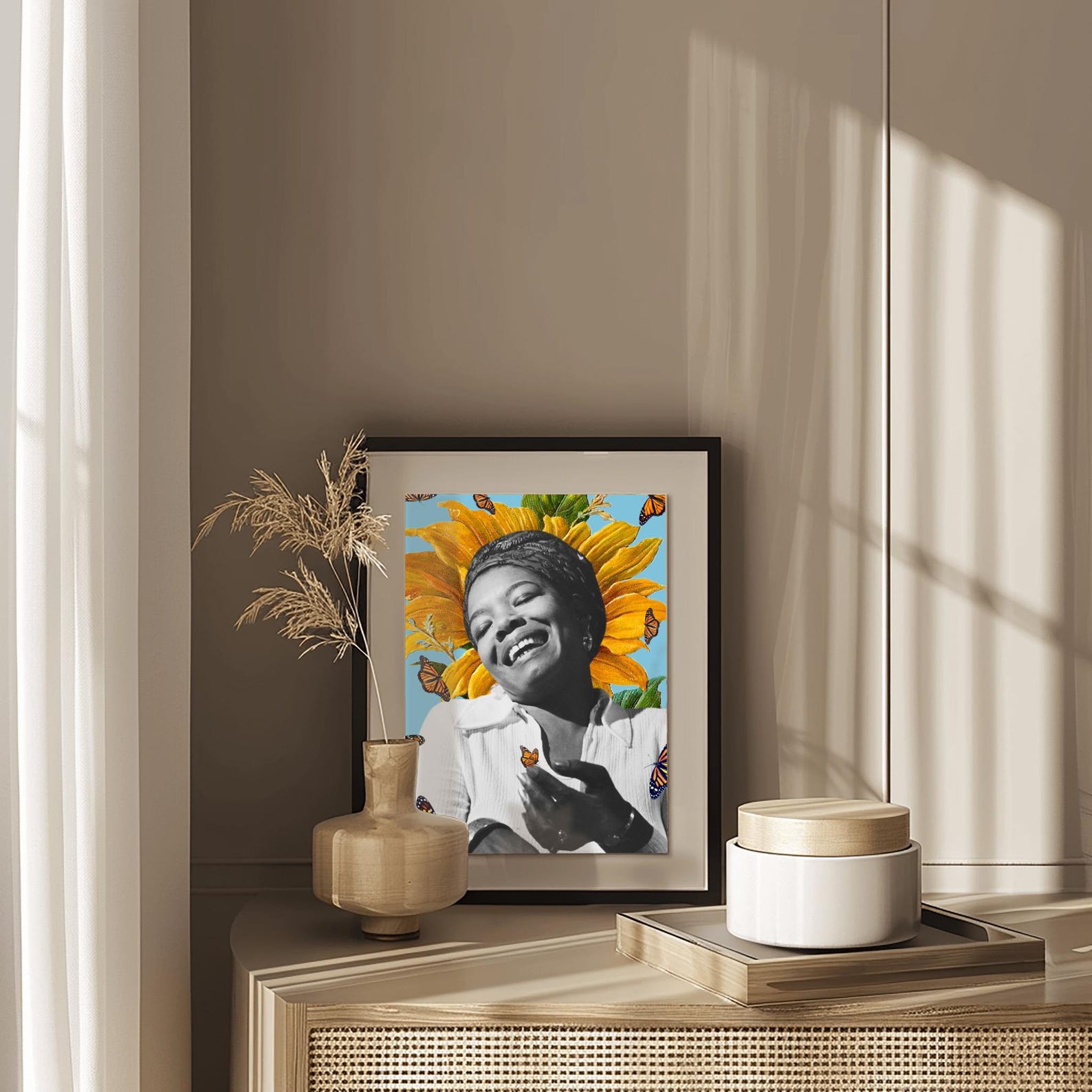 Maya Angelou Art Print: Joy in Bloom Collage - Etsy