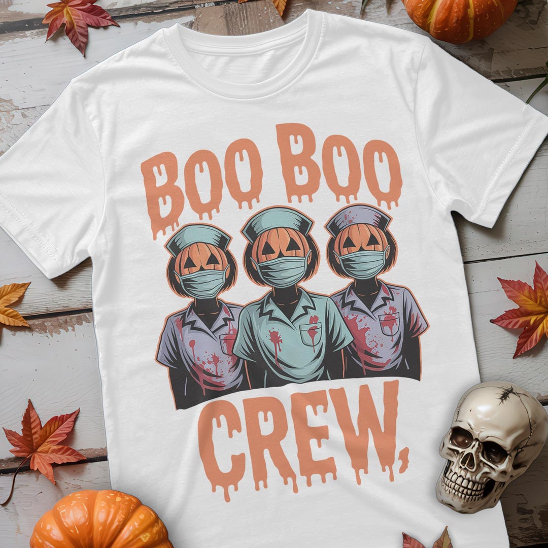 Boo Boo Crew PNG, Funny Halloween Nurse Gift PNG, Spooky Medical ...