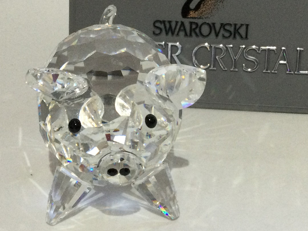 Swarovski Crystal LARGE PIG With Crystal Curly Tail 011846 - Etsy Singapore
