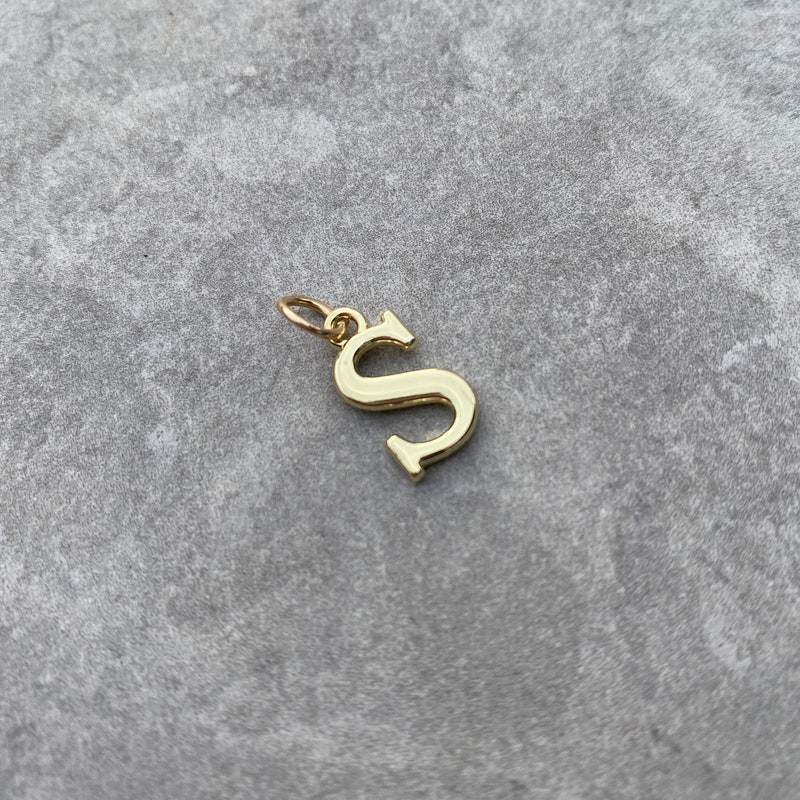 Vermeil J Pendant - Etsy UK