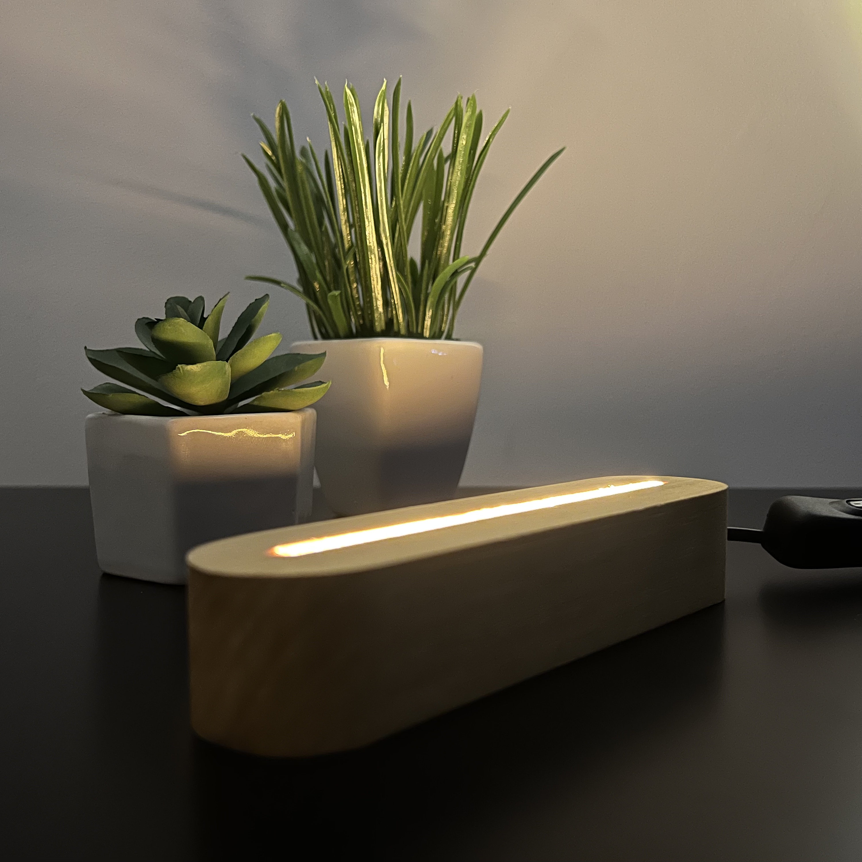 Base for Rounded Led Lamp With Cable Switch 12V Night Light 3D LED Base ...