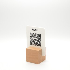 QR Code MIX Wood + Plexiglass With Print - Scannable Menus ...