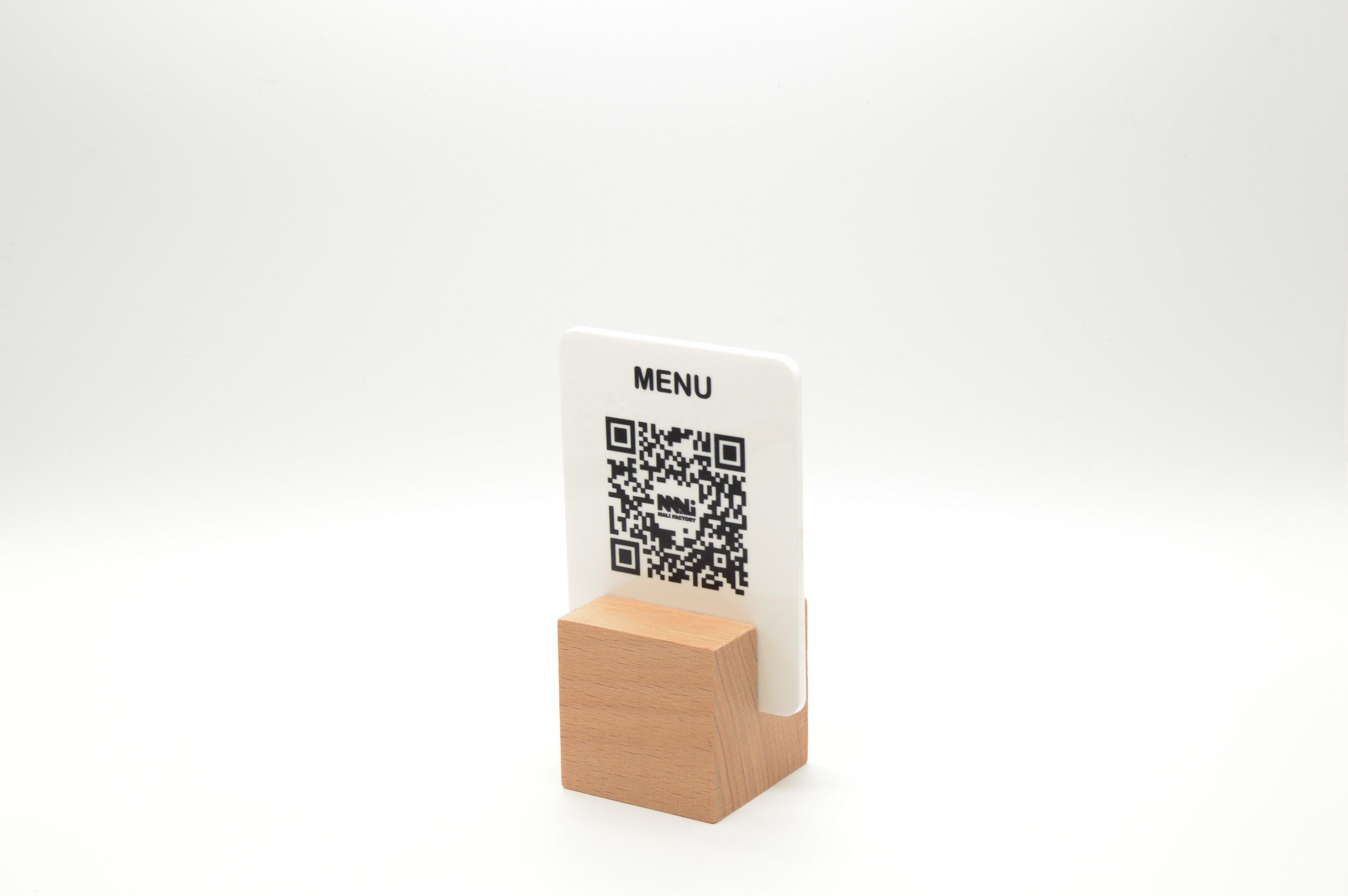 QR Code MIX Wood + Plexiglass With Print - Scannable Menus ...