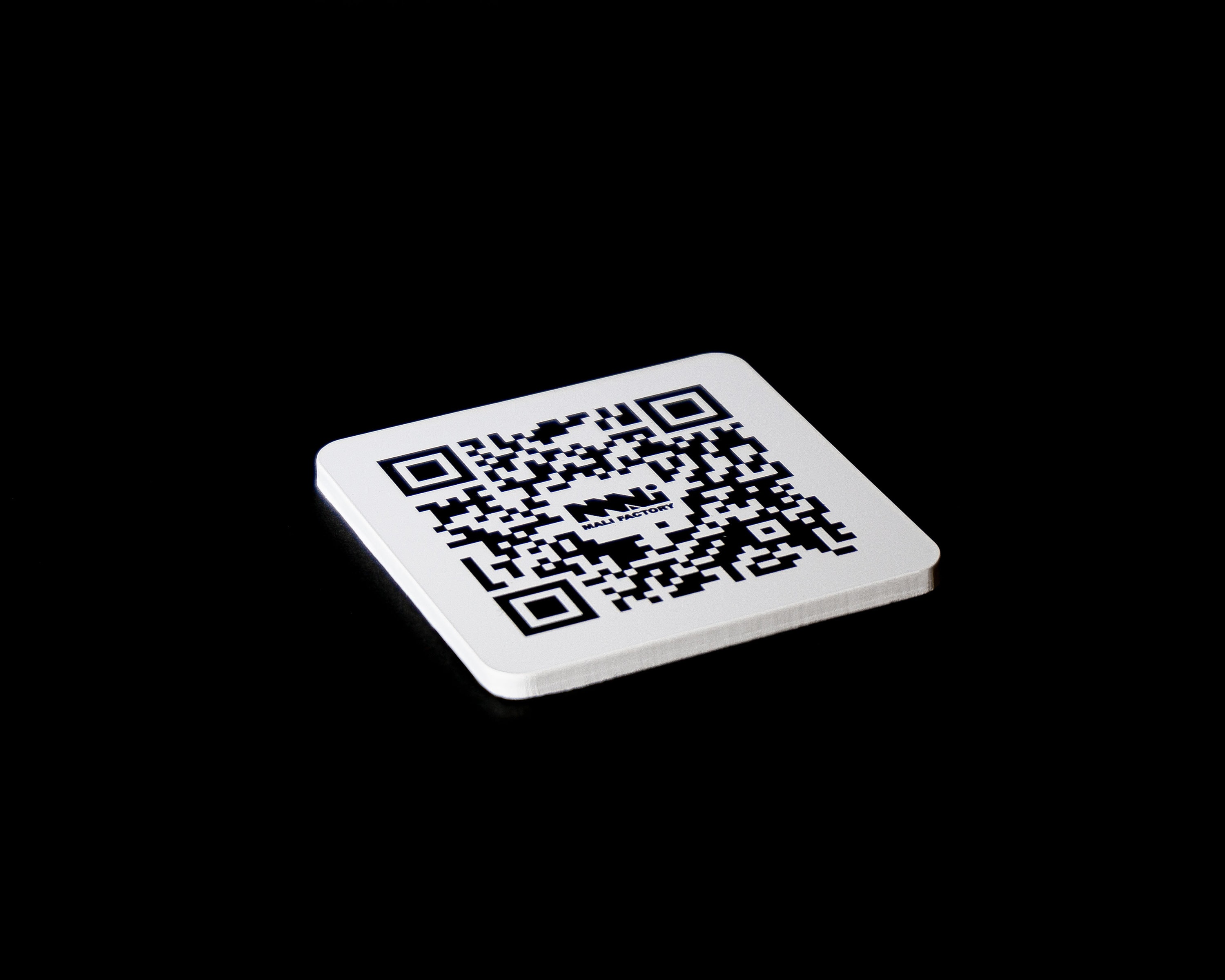 QR Code Flat Square White Plexiglass Scannable Restaurant Menu Bar B&B ...
