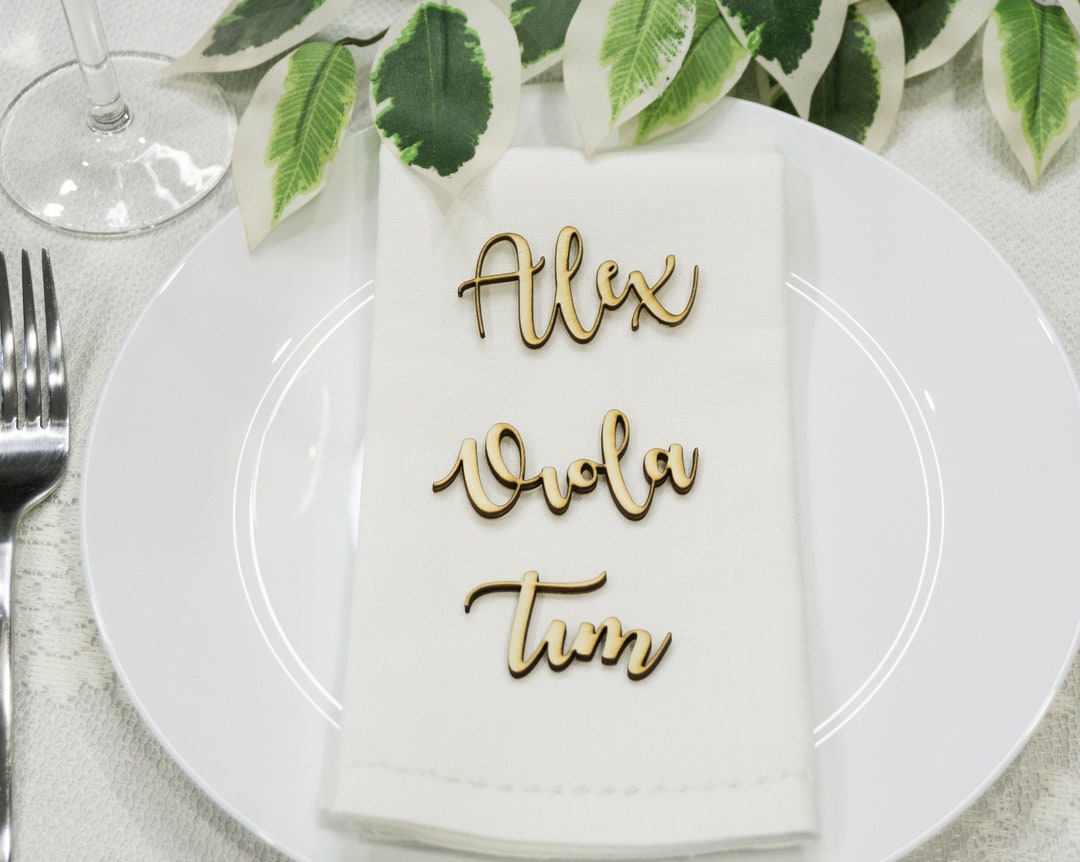 Custom Wooden Placeholders / Wedding Tags Baptisms Events / Wooden Name ...