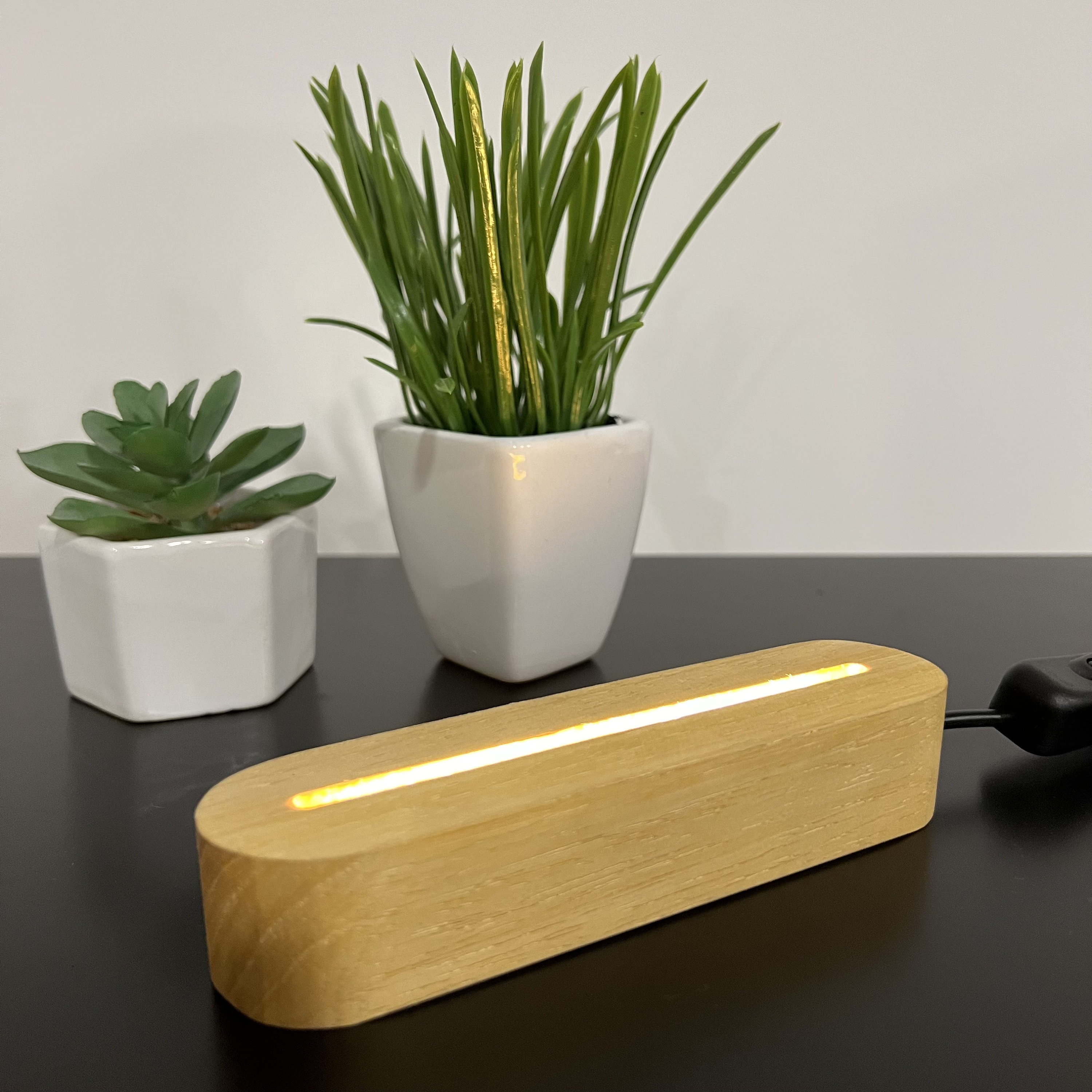 Base for Rounded Led Lamp With Cable Switch 12V Night Light 3D LED Base ...