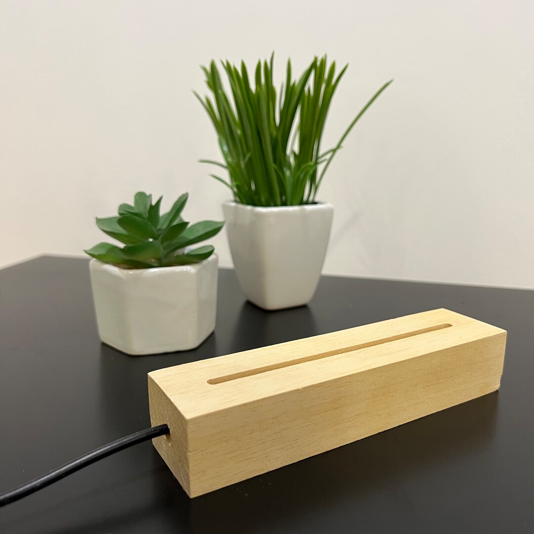 Base for Rectangular Led Lamp With Cable Switch 12V Night Light 3D Led ...