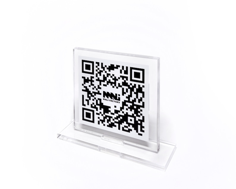 QR Code Basic Transparent Plexiglass - Scannable Menu - Restaurants ...