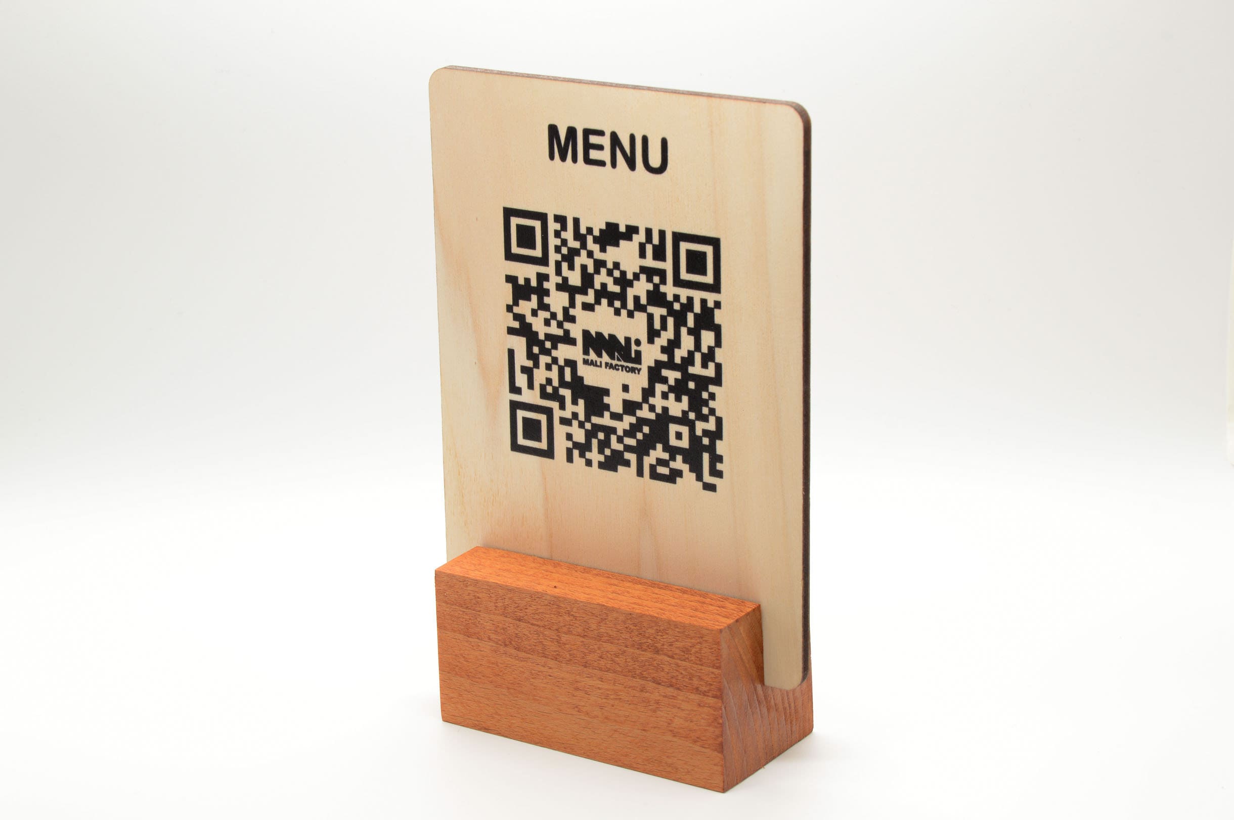 QR Code MIX Wood Oak With Print - Scannable Menus - Restaurants - Bars ...