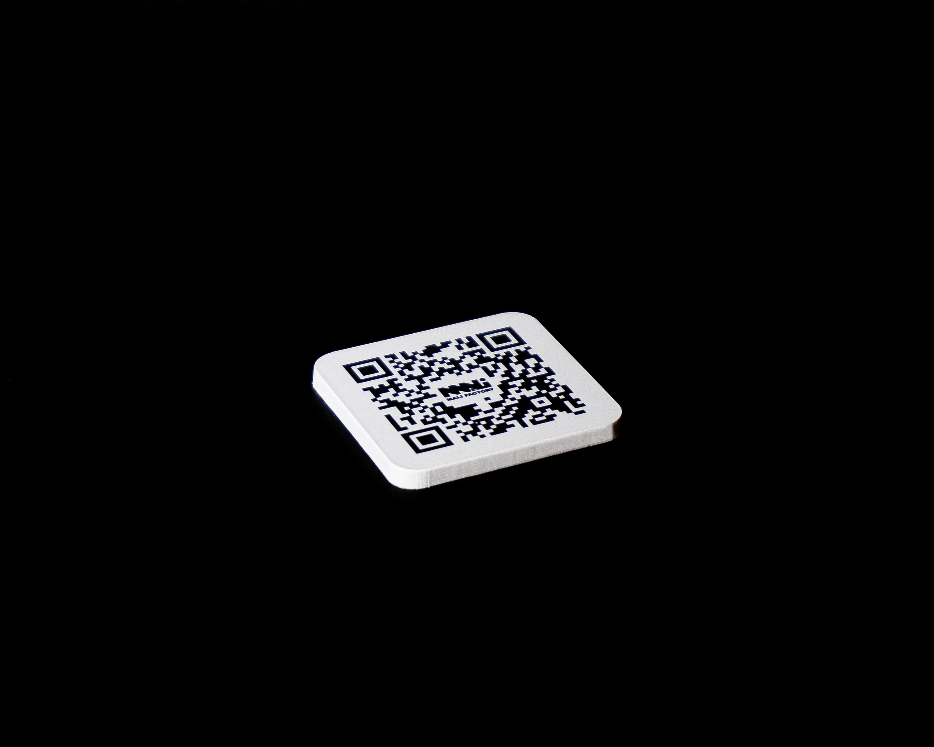 QR Code Flat Square White Plexiglass Scannable Restaurant Menu Bar B&B ...