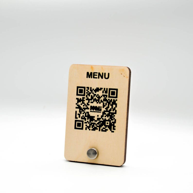 QR Code MIX Wood in Wood With Print - Scannable Menu - Restaurants ...