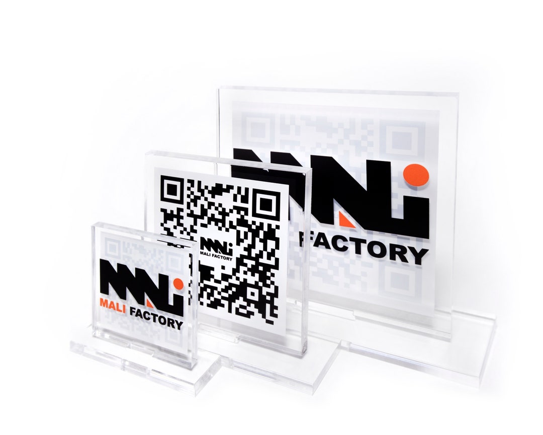 QR Code Basic Transparent Plexiglass - Scannable Menu - Restaurants ...
