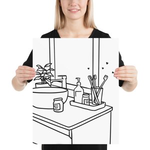 Polyamorous Wall Art - Cute Hand Drawn Poster for Triad Couples - Etsy