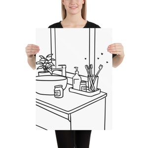 Polyamorous Wall Art - Cute Hand Drawn Poster for Triad Couples - Etsy