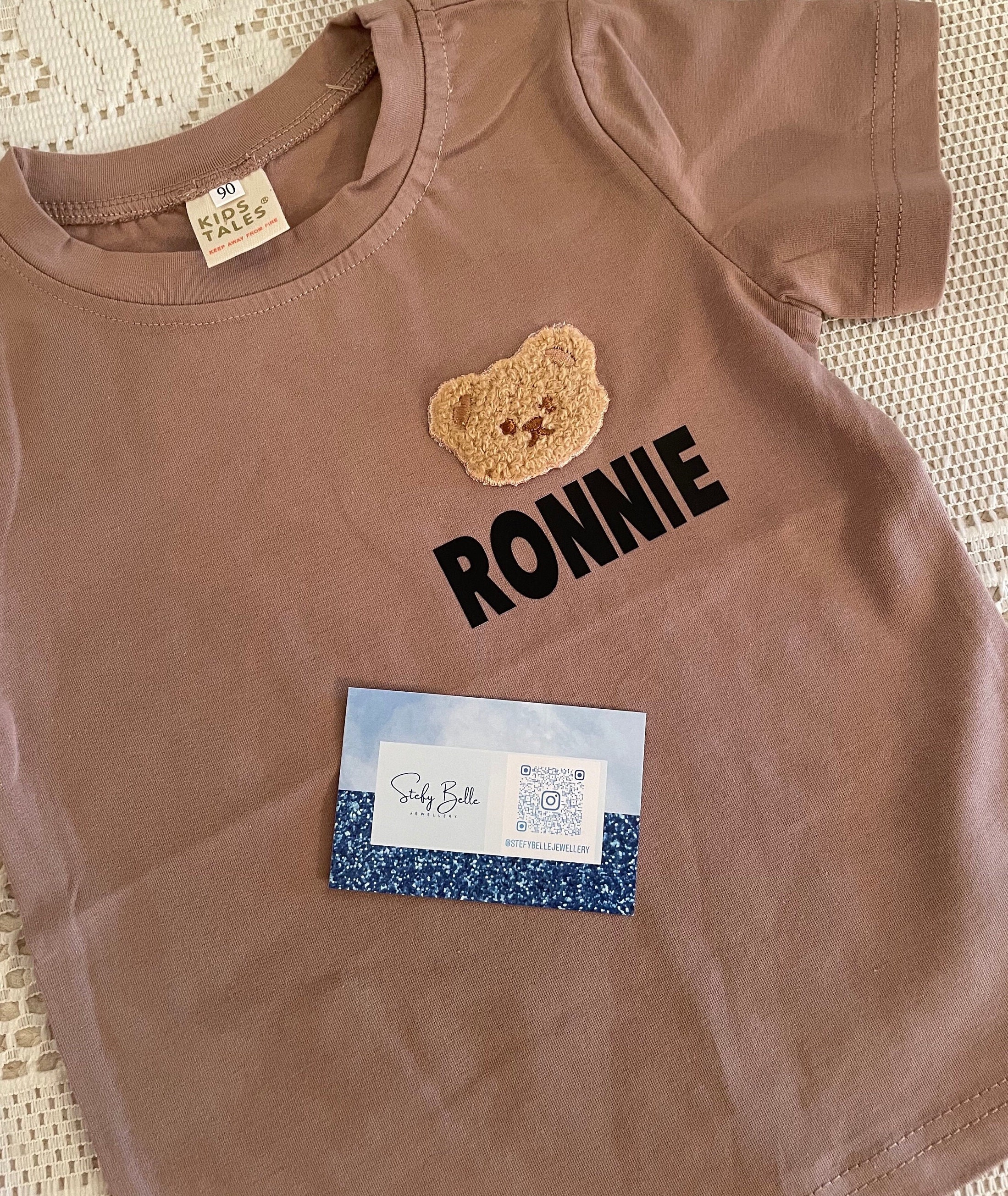 Teddy Bear T-shirt - Baby and Kids Sizes - Personalised Teddy Bear ...