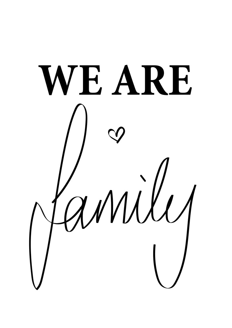 We Are Family Print - Etsy