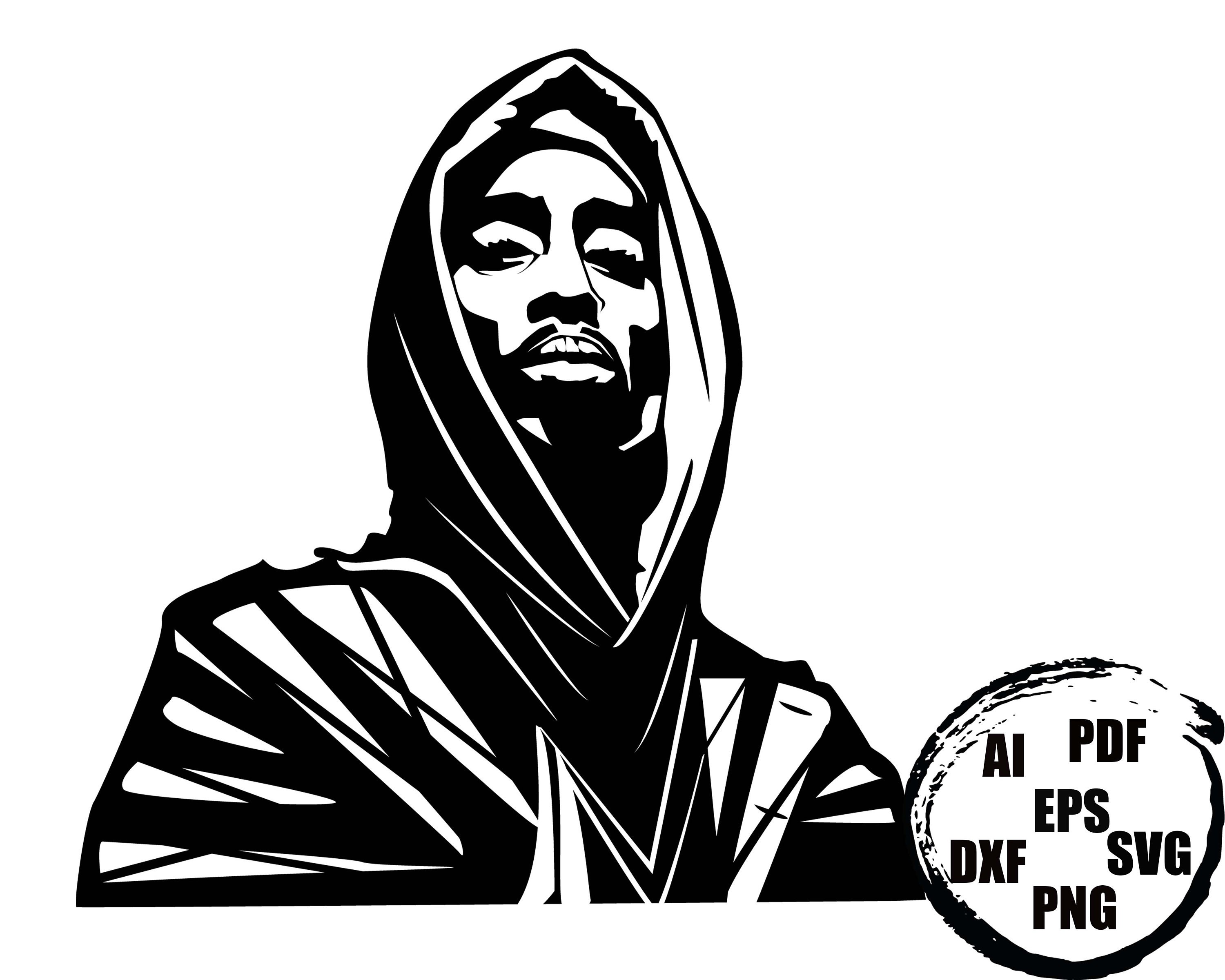 Drawing & Illustration 1 2pac hip-hop Makaveli tupac shakur sticker svg ...