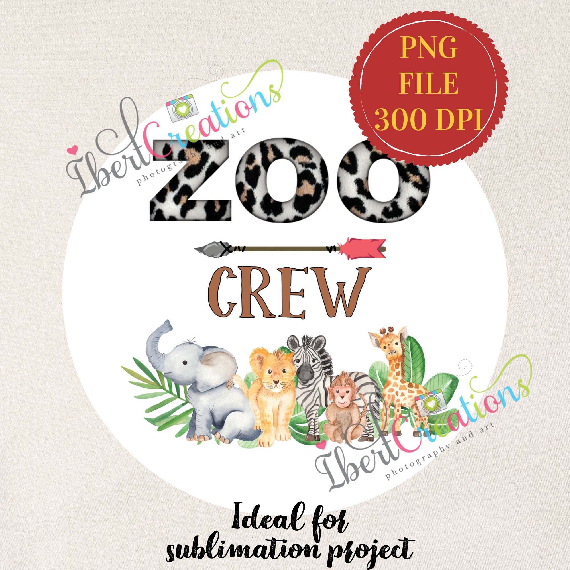Zoo Crew - Zoo Birthday Design -sublimation Design - PNG File - Zoo ...
