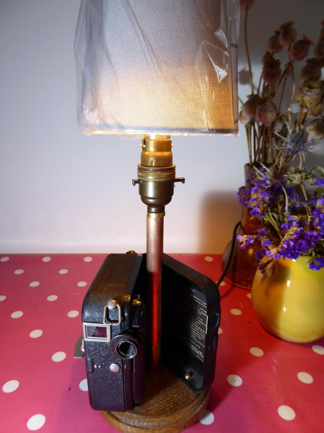 Pathescope Cine Camera as Table Lamp. Free UK Postage. - Etsy