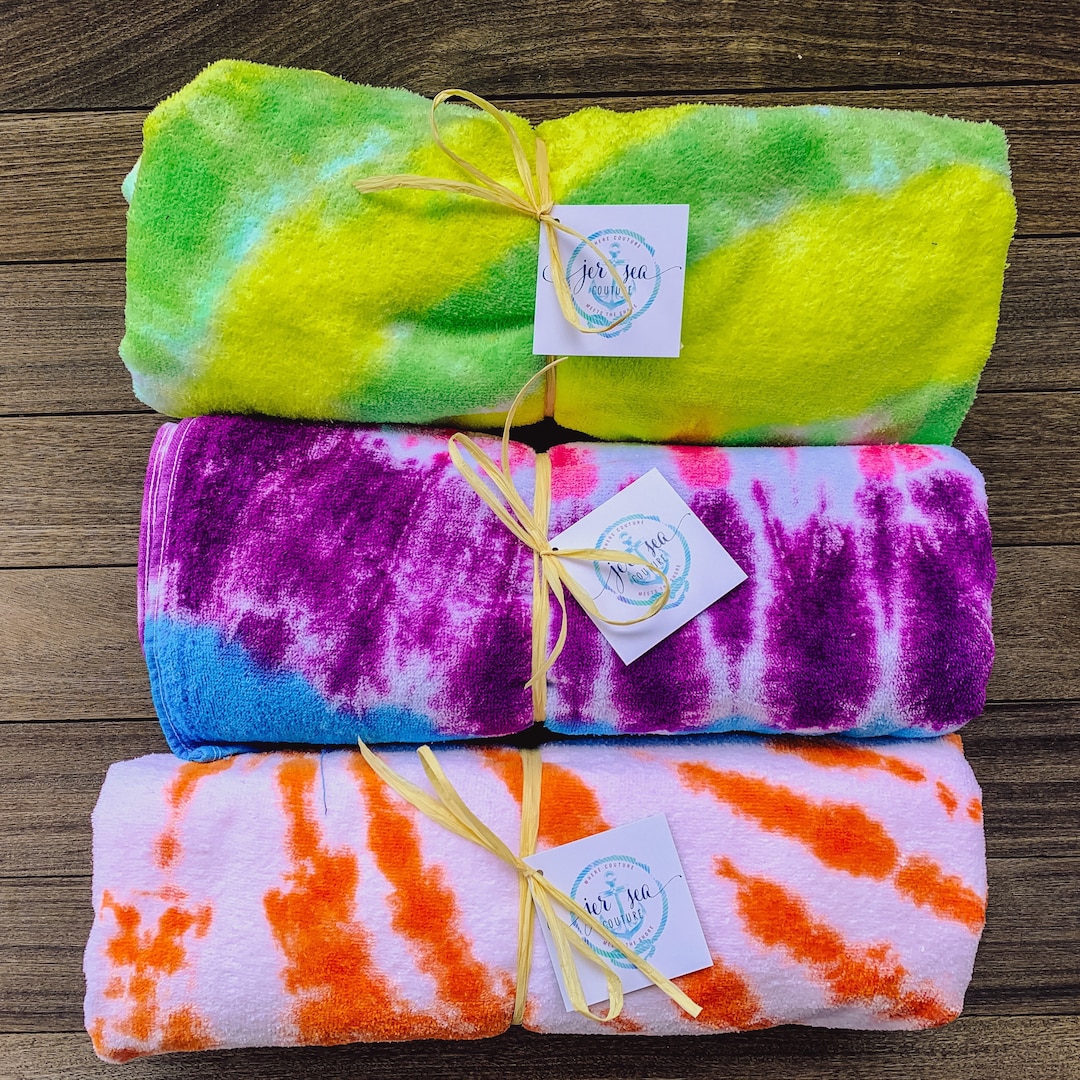 Tie Dye Beach Towel Etsy