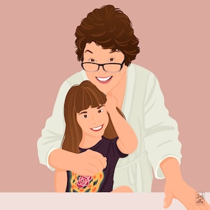 Custom Portrait, Illustration, Custom Family Portrait, Custom Family ...