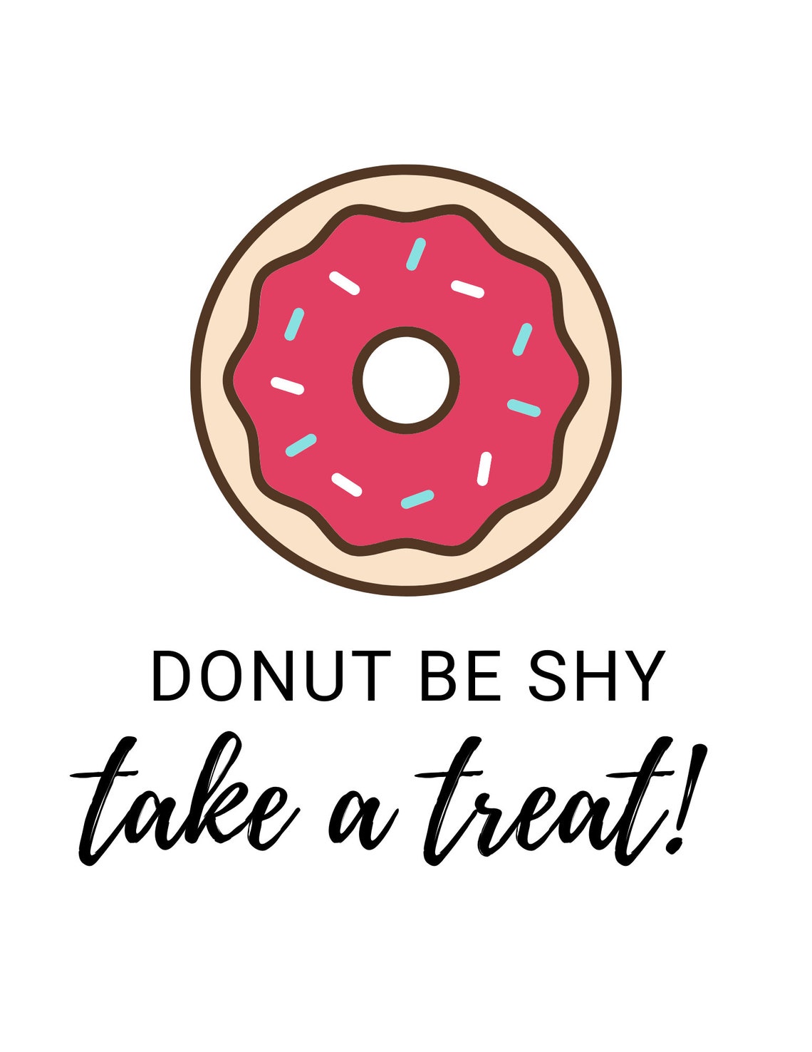 Donut Word Art/ Party Printable/ Baby Shower/ Doughnut Event - Etsy