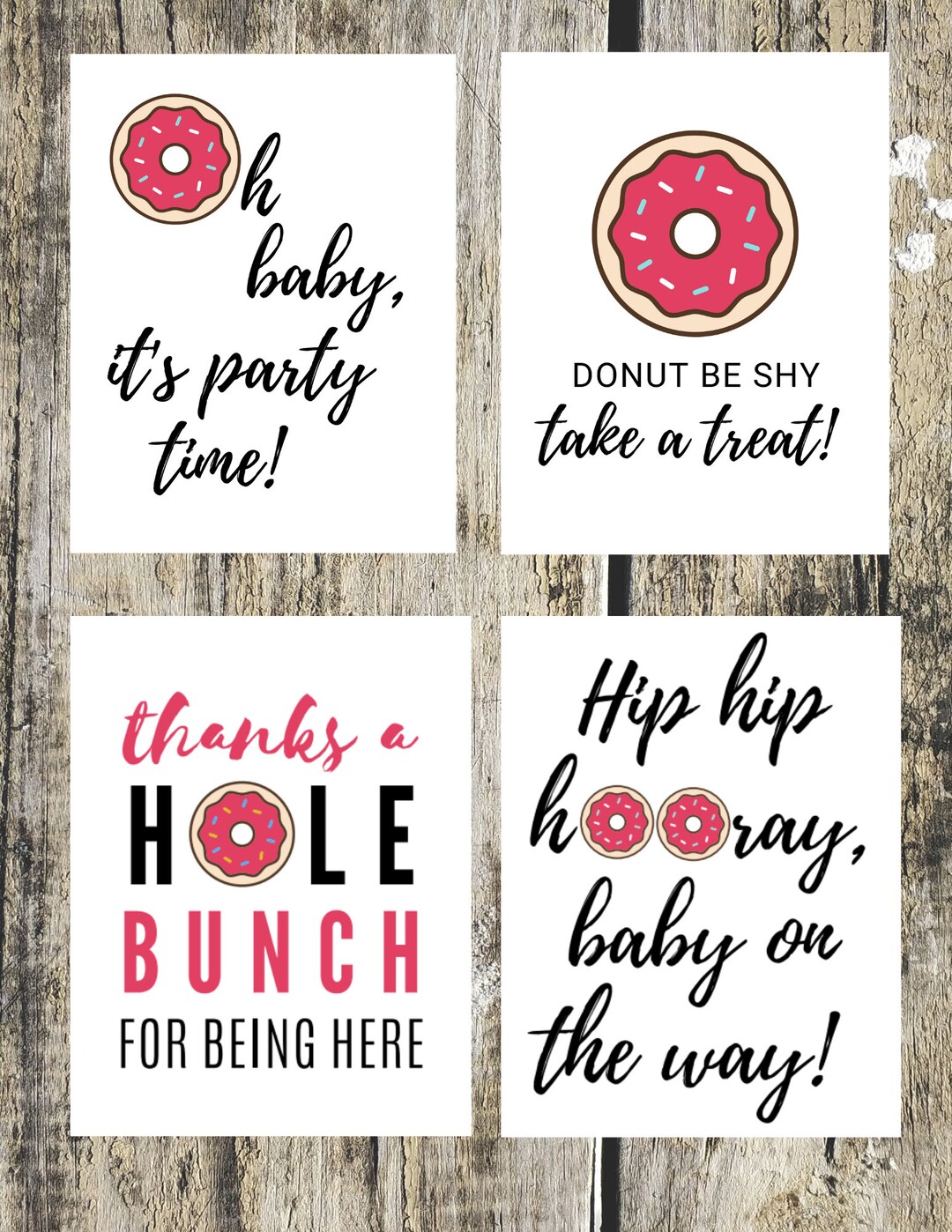 Donut Word Art/ Party Printable/ Baby Shower/ Doughnut Event - Etsy