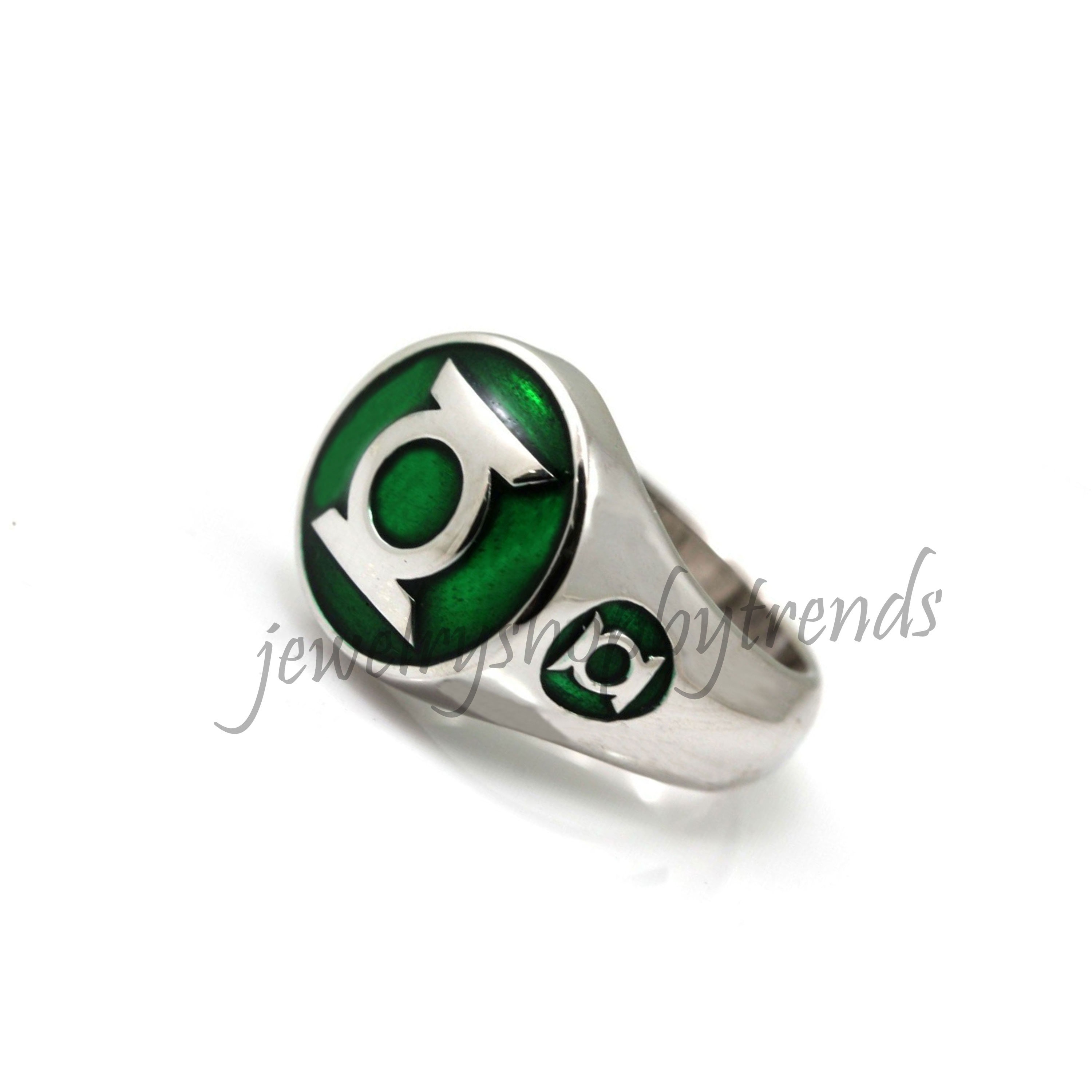 Green Willpower Ring, Green Lantern Ring Men, 925 Silver Lantern Ring ...