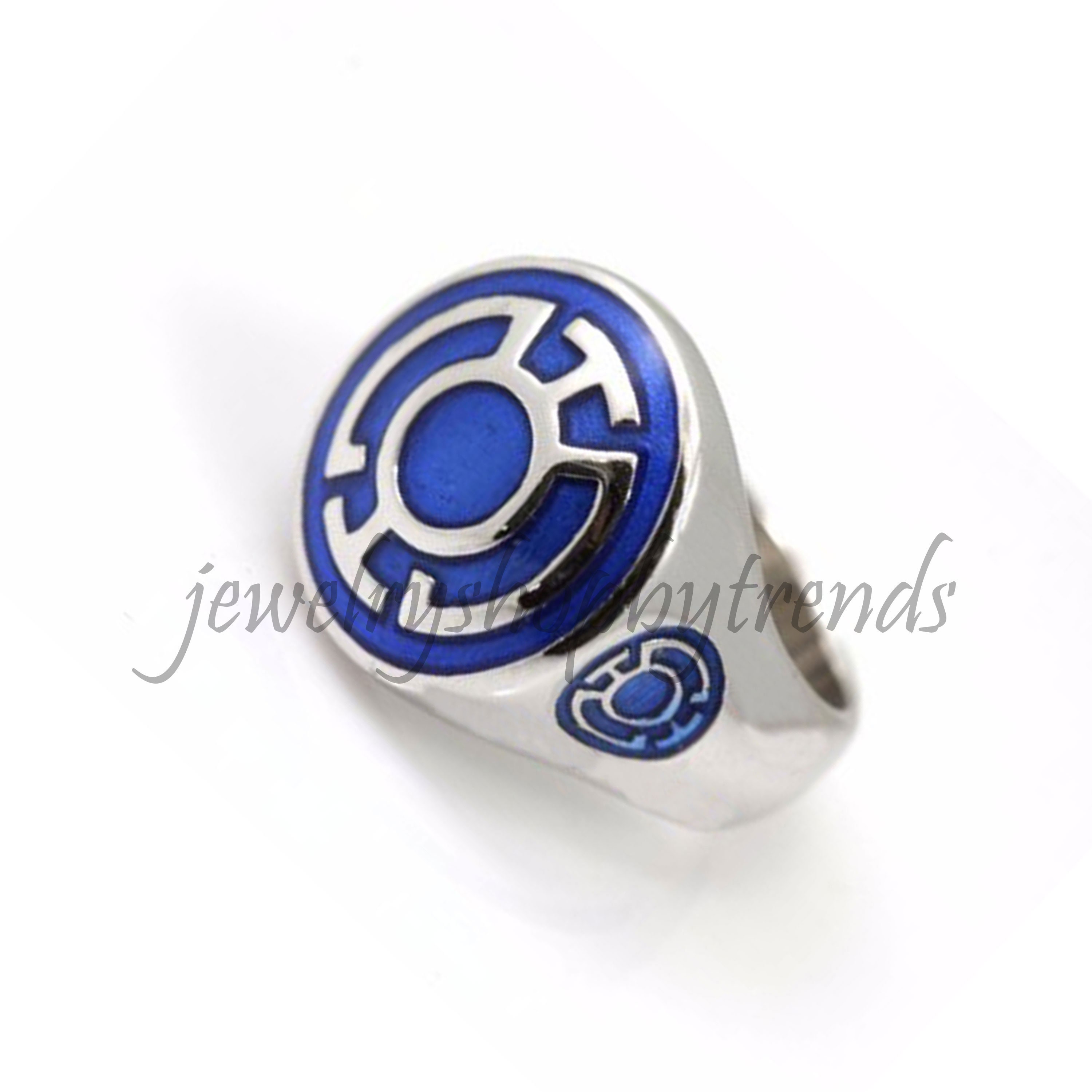 Blue Willpower Ring, Blue Lantern Ring Men, 925 Silver Lantern Ring ...