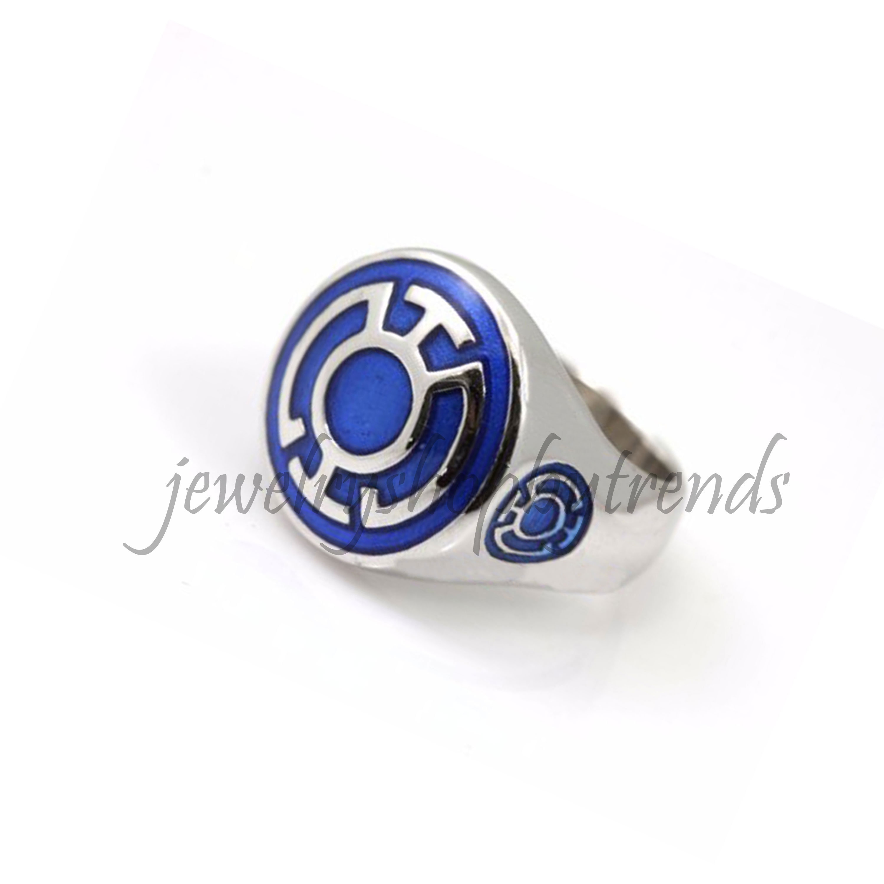 Blue Willpower Ring, Blue Lantern Ring Men, 925 Silver Lantern Ring ...
