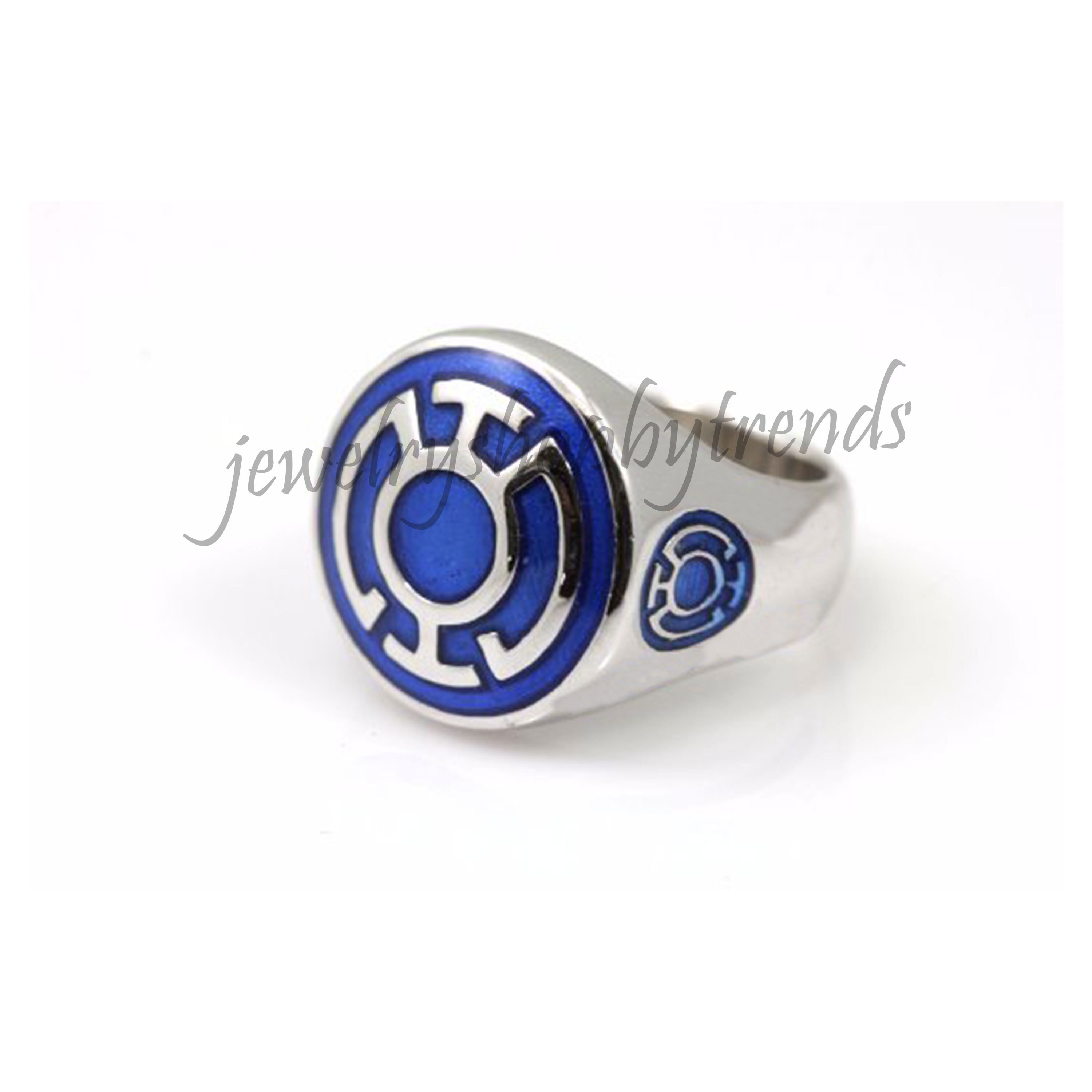 Blue Willpower Ring, Blue Lantern Ring Men, 925 Silver Lantern Ring ...