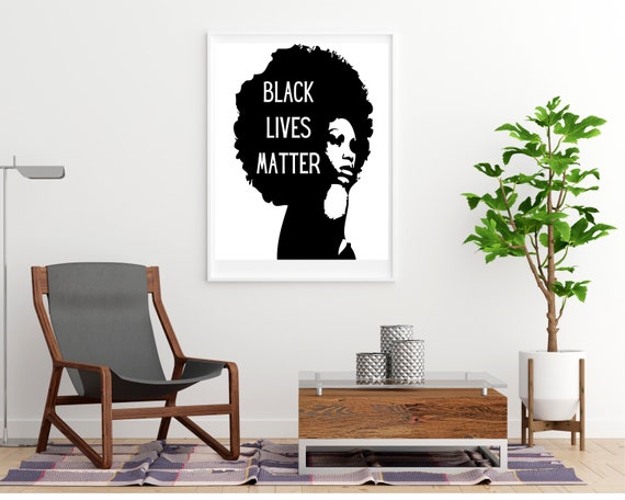 Home & Living BLACK LIVES MATTER Motivational Inspiring Living Room ...