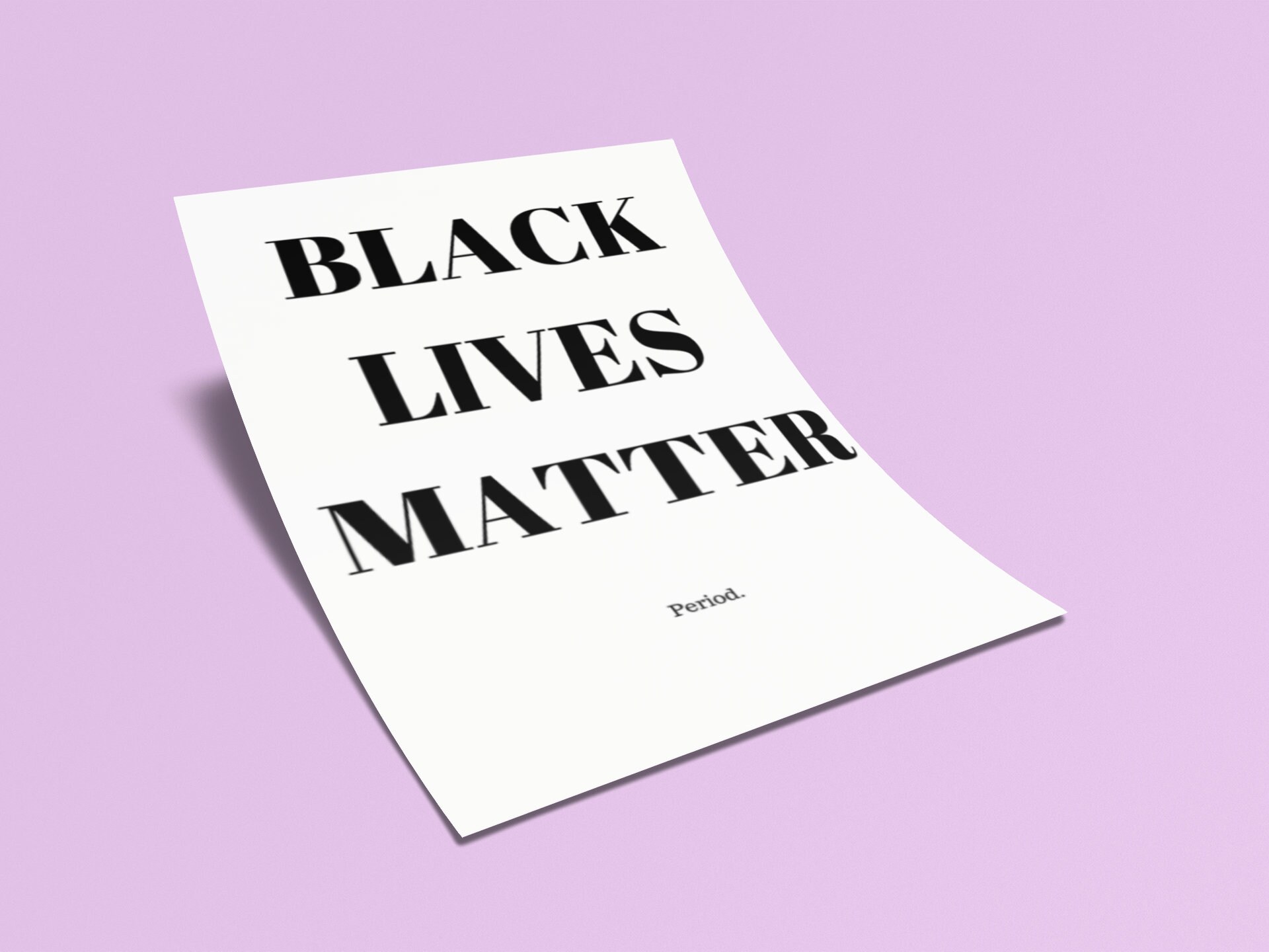 BLACK LIVES MATTER Quote Motivational Inspiring Room Digital Download ...