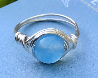 Blue Jade Ring | Etsy