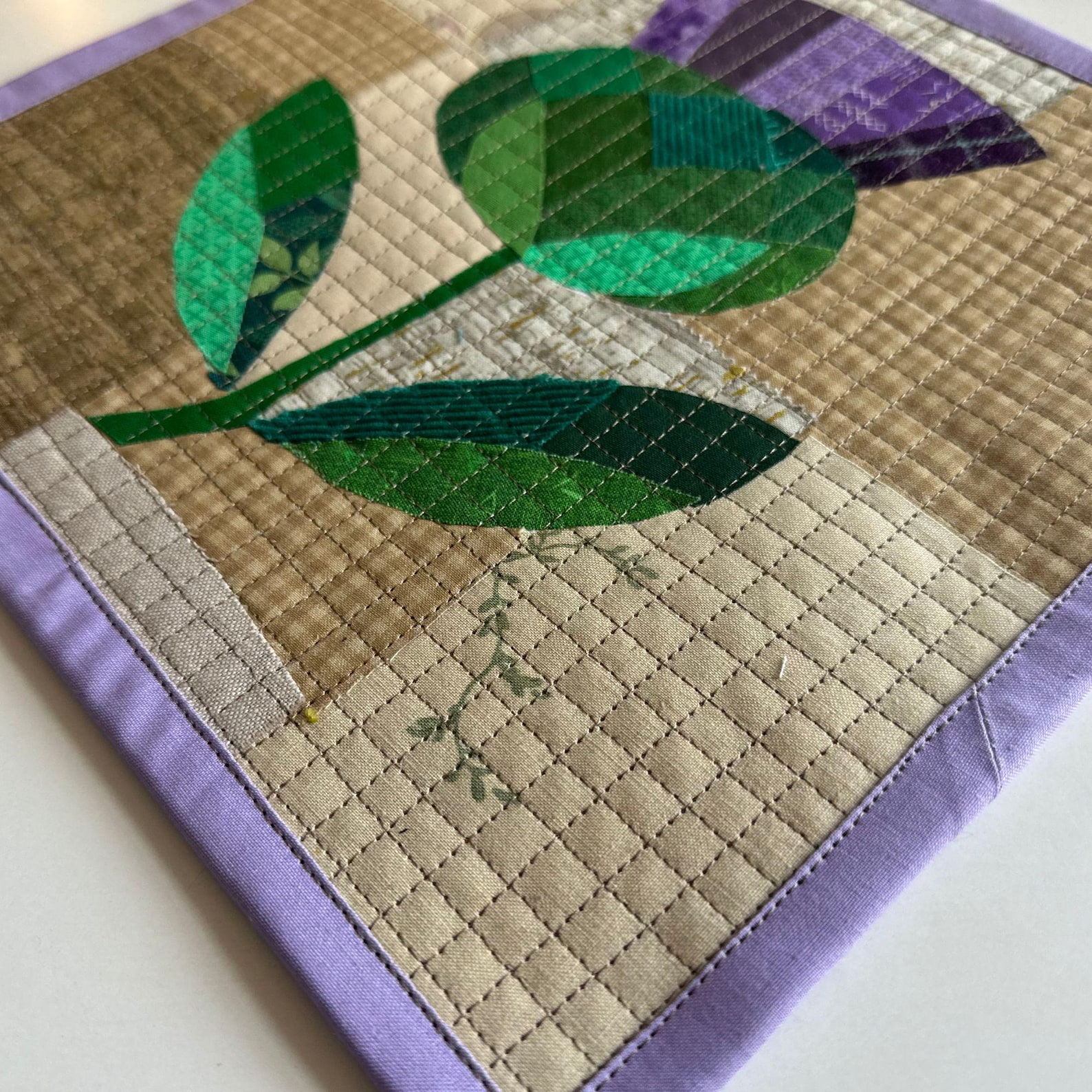 Modern Thistle Collage Quilt Pattern PDF 12 Inch Mini Wall Quilt Video ...