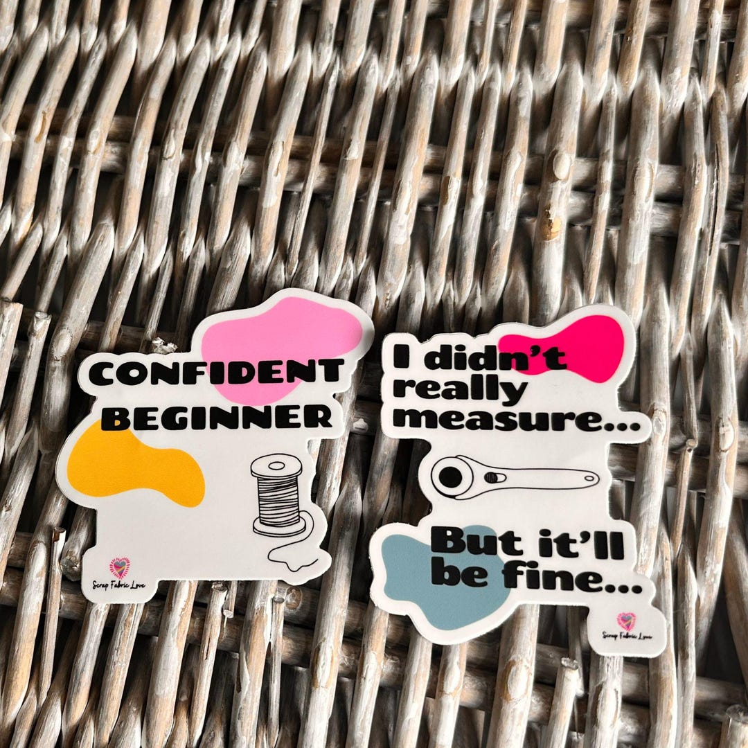 Sewing Stickers | Confident Beginner & Didn't Measure Set - Etsy
