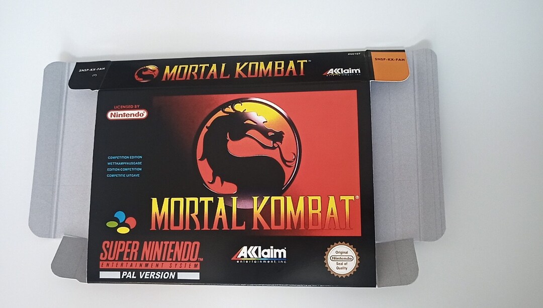 Super Nintendo Mortal Kombat Box - Etsy