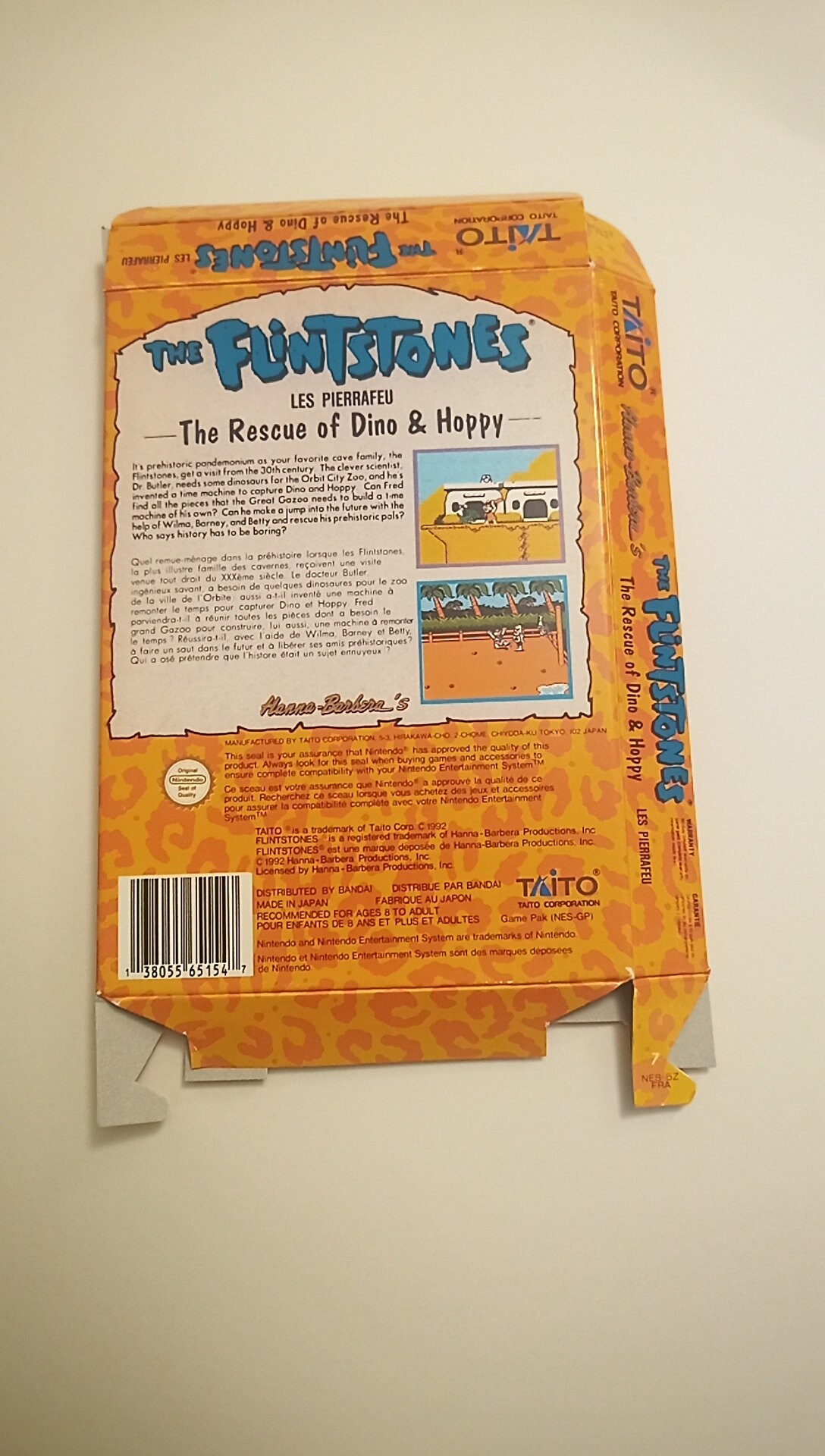 Nintendo Nes the Flintstones Box - Etsy