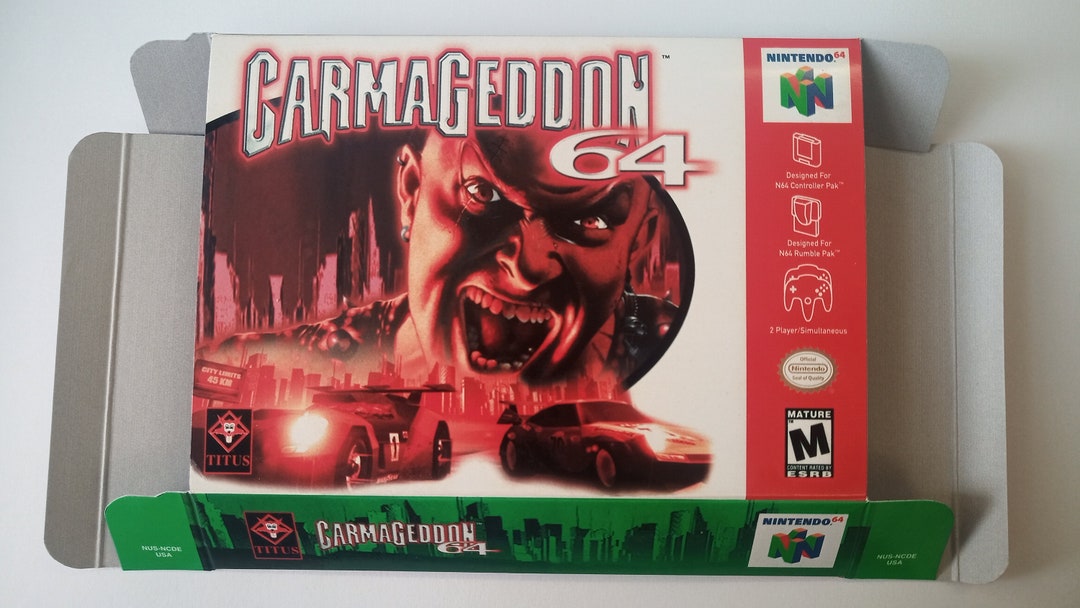 Nintendo 64 Carmageddon 64 USA Box Etsy Sweden