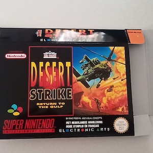 Super Nintendo Desert Strike Box - Etsy