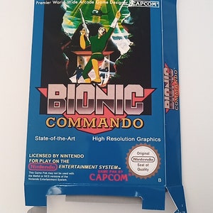 Nintendo Nes Bionic Commando Box - Etsy
