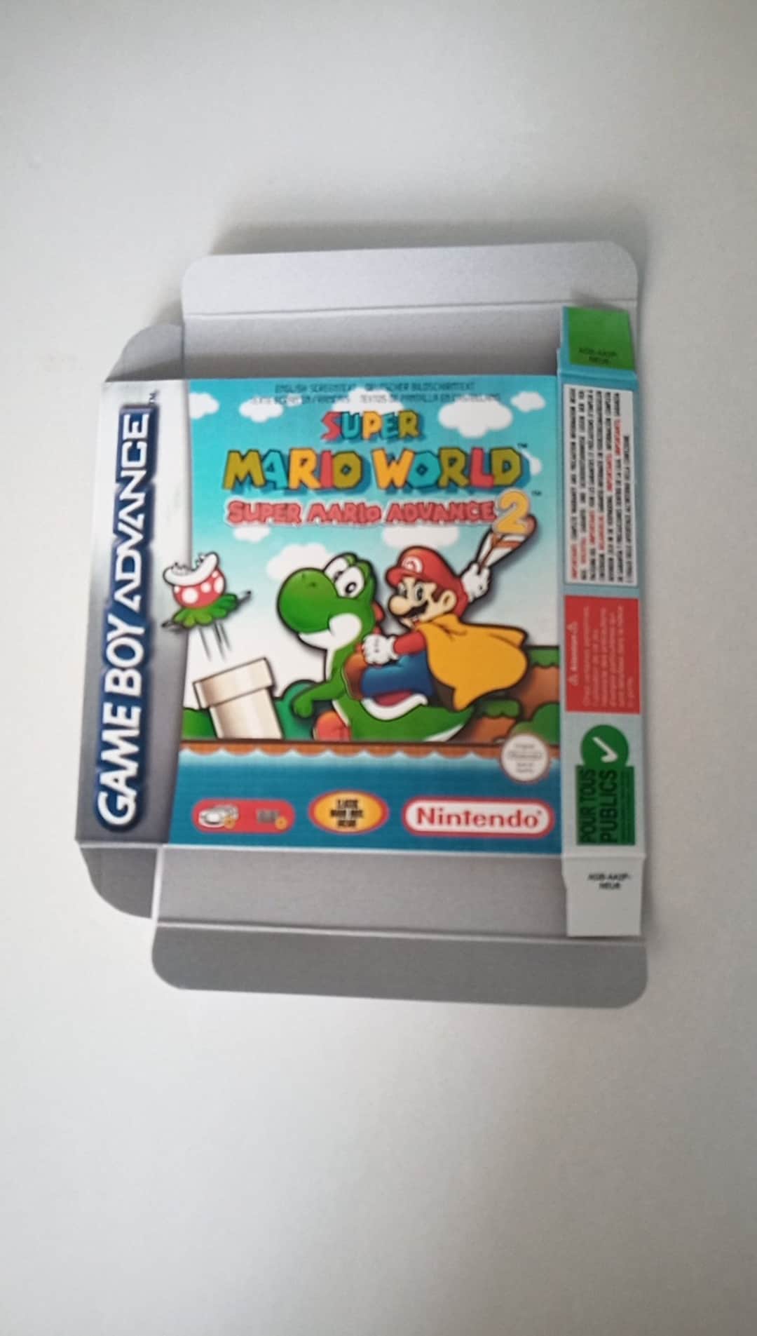 Game Boy Advance Super Mario World Super Mario Advance 2 Box - Etsy