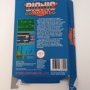 Nintendo Nes Bionic Commando Box - Etsy