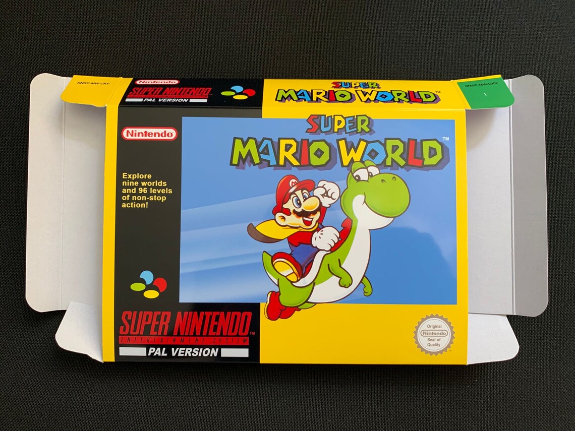 Caja de Super Nintendo Super Mario World UK - Etsy España