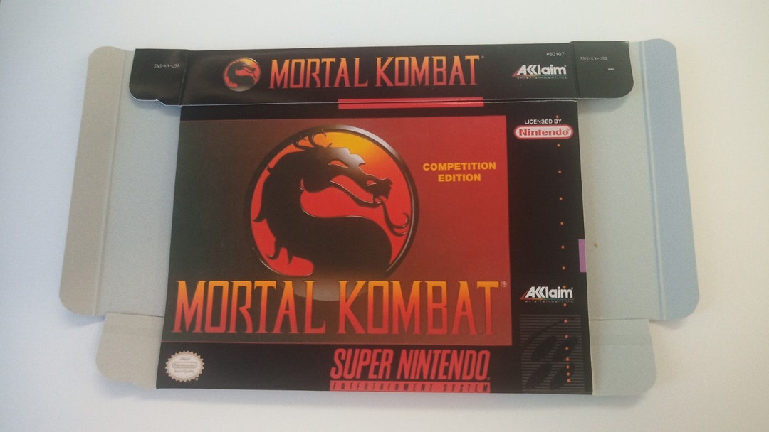 Super Nintendo Mortal Kombat USA Box - Etsy