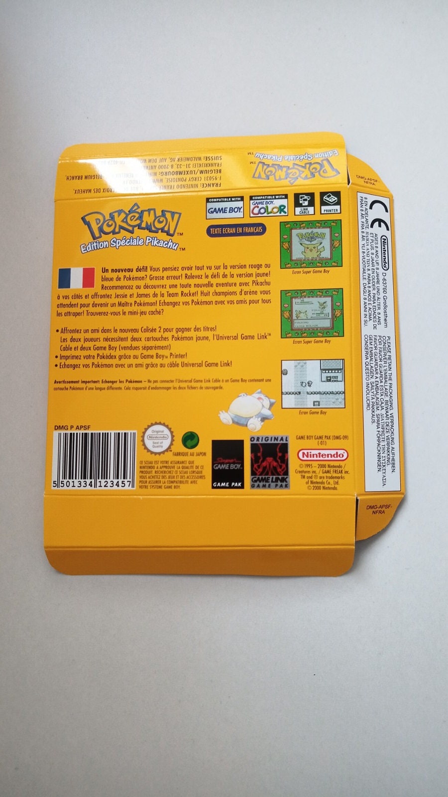 Game Boy Pokemon Version Jaune Box | Etsy
