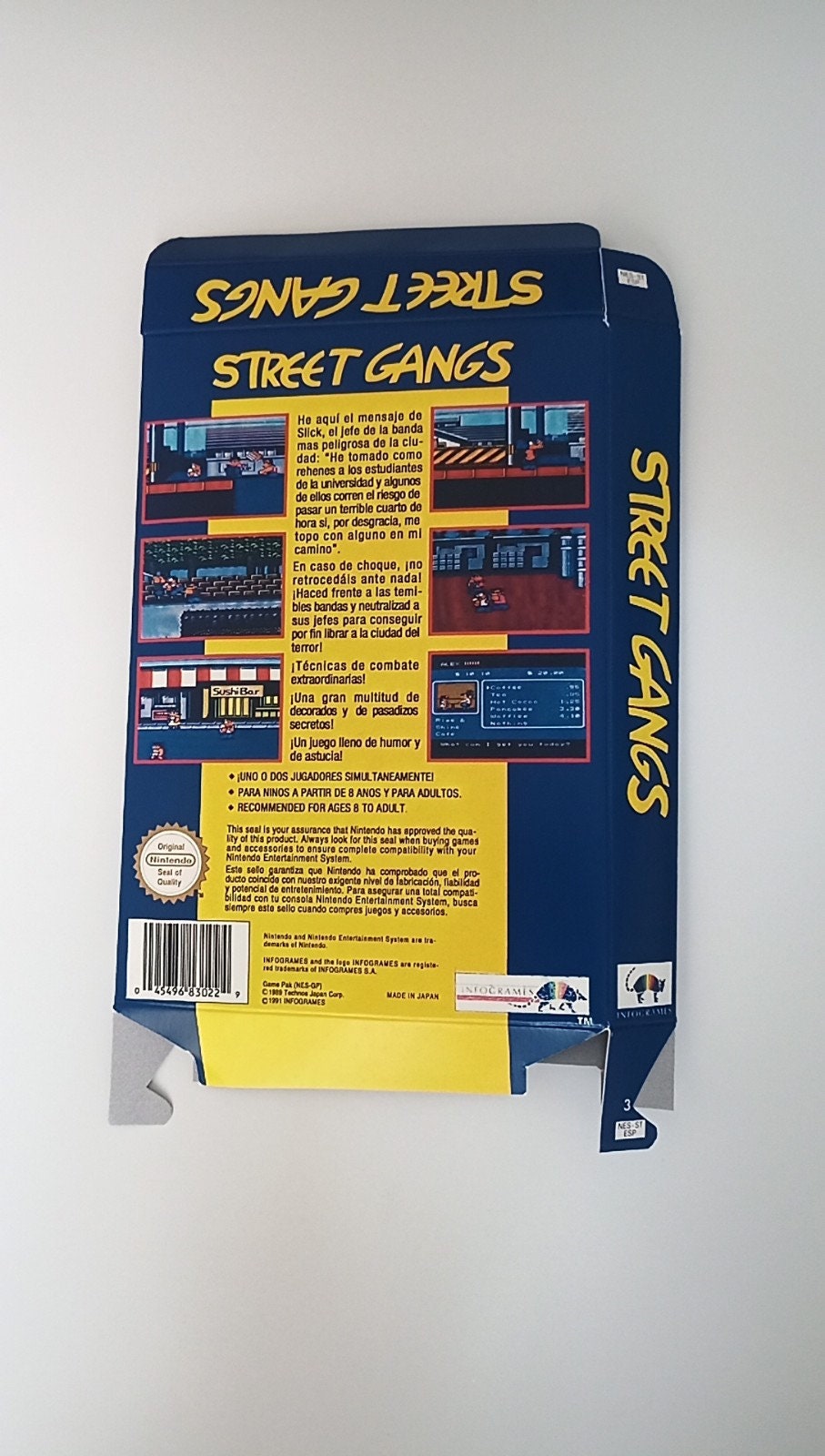 Nintendo Nes Street Gangs box | Etsy