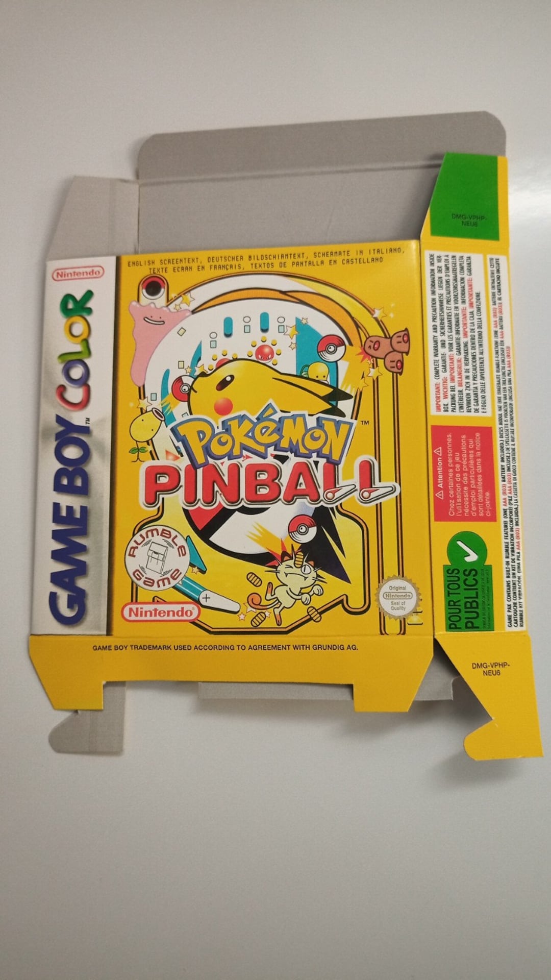 Nintendo Game Boy Color Pokemon Pinball Box - Etsy