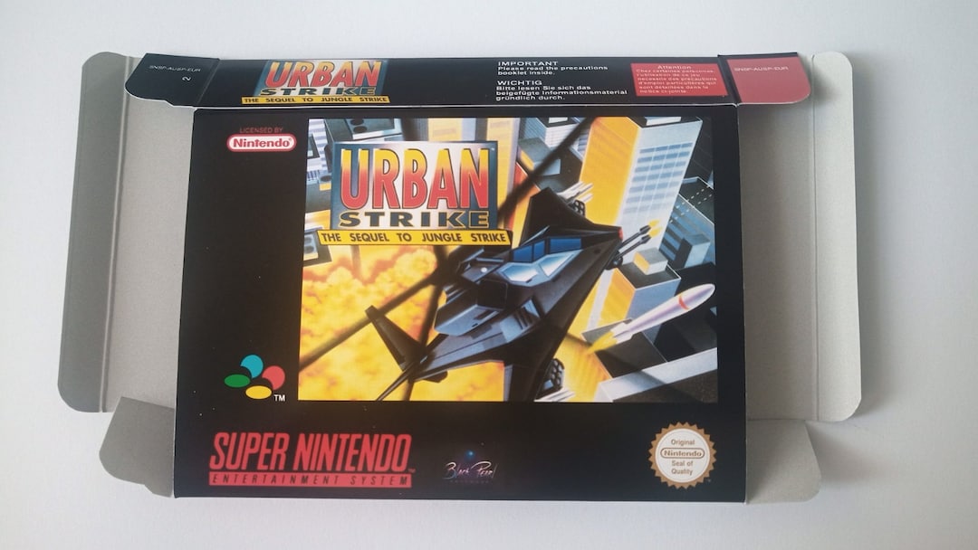 Super Nintendo Urban Strike Box - Etsy
